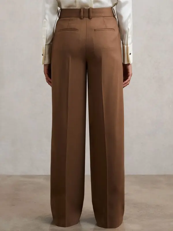REISS Solene Wool-blend Wide-leg Suit Trousers