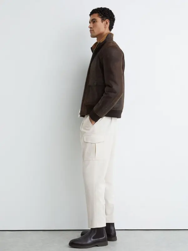 REISS Monroe Fine-corduroy Cargo Trousers
