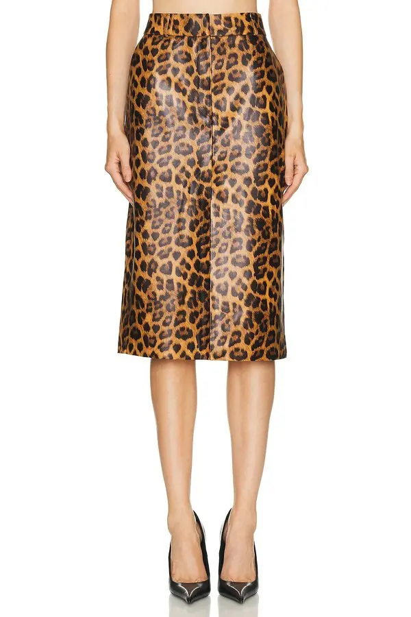 AEXAE Leather Maxi Skirt