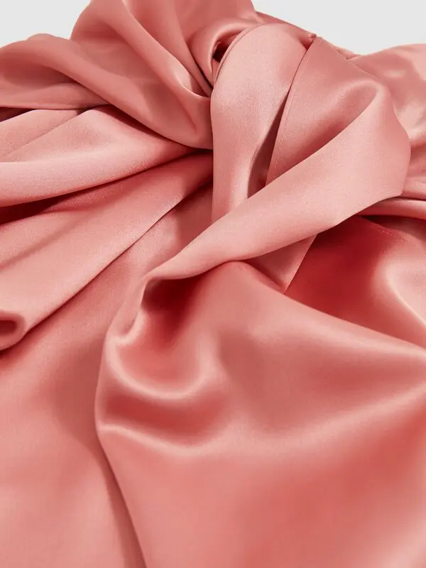 REISS Fae Satin Cape Maxi Dress - Pink