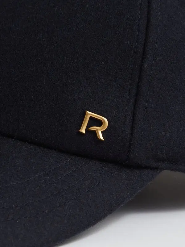 REISS Wool-blend Flannel Baseball Cap - Navy