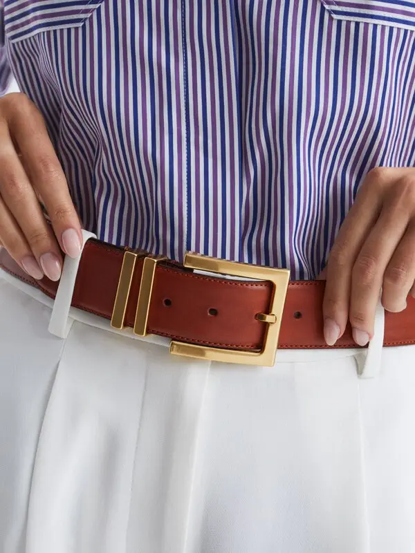 REISS Brompton Leather Belt