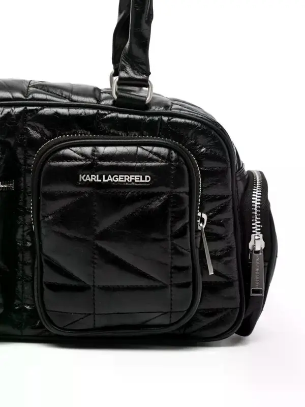 Karl Lagerfeld Kkuilt Medium Bowling Bag