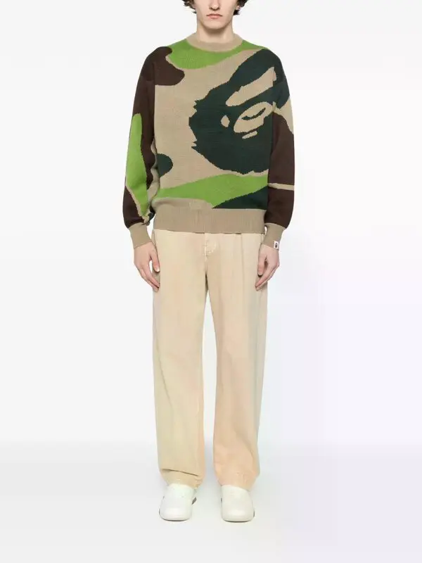 A BATHING APE Camouflage-print Jumper