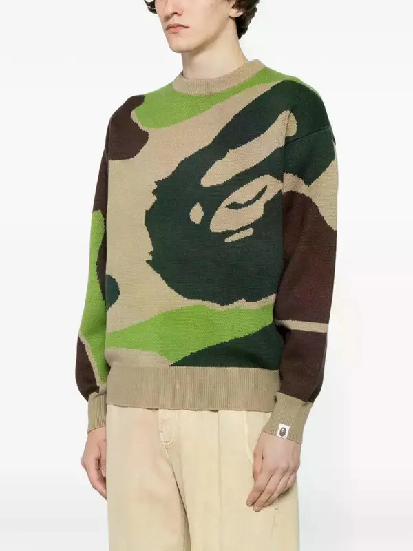 A BATHING APE Camouflage-print Jumper