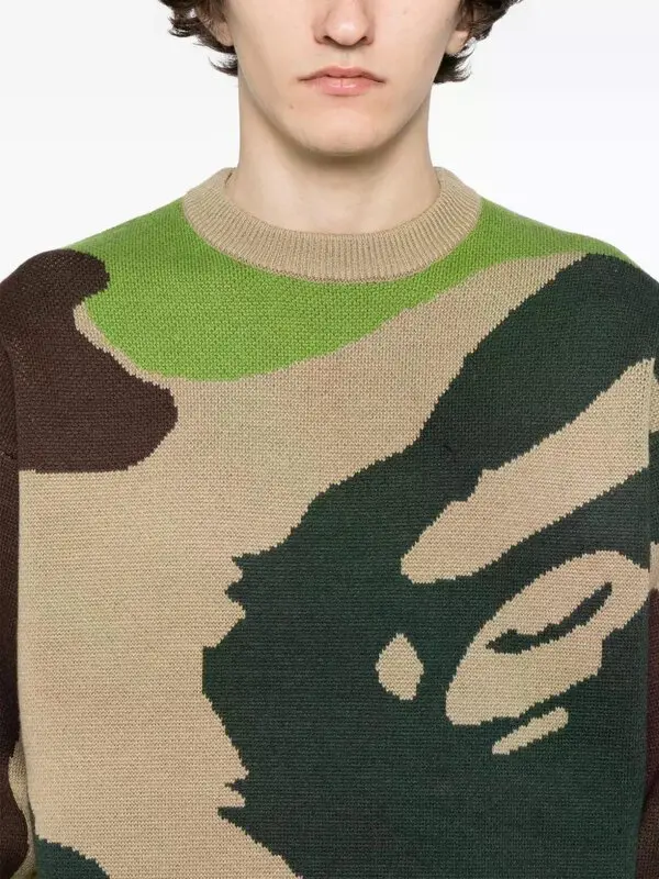 A BATHING APE Camouflage-print Jumper