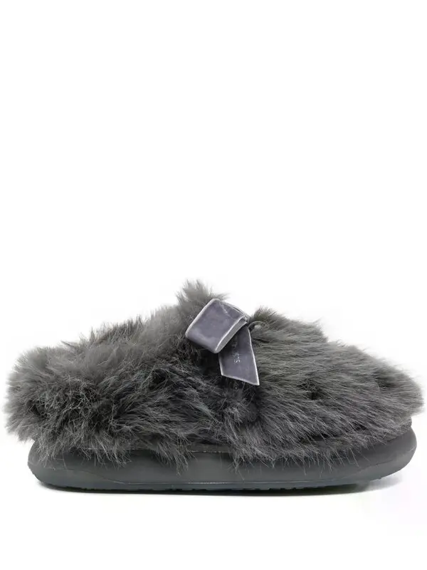 ROCKFISH X Susan Fang Furry Mules - Grey