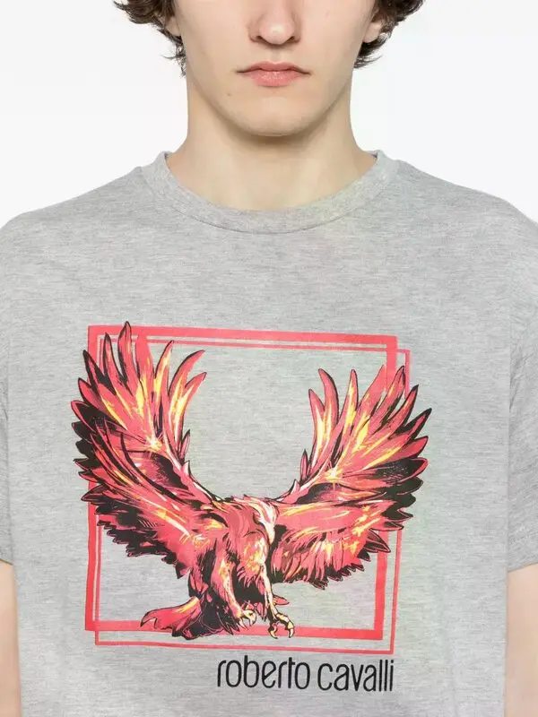 Roberto Cavalli Graphic-print Round-neck T-shirt