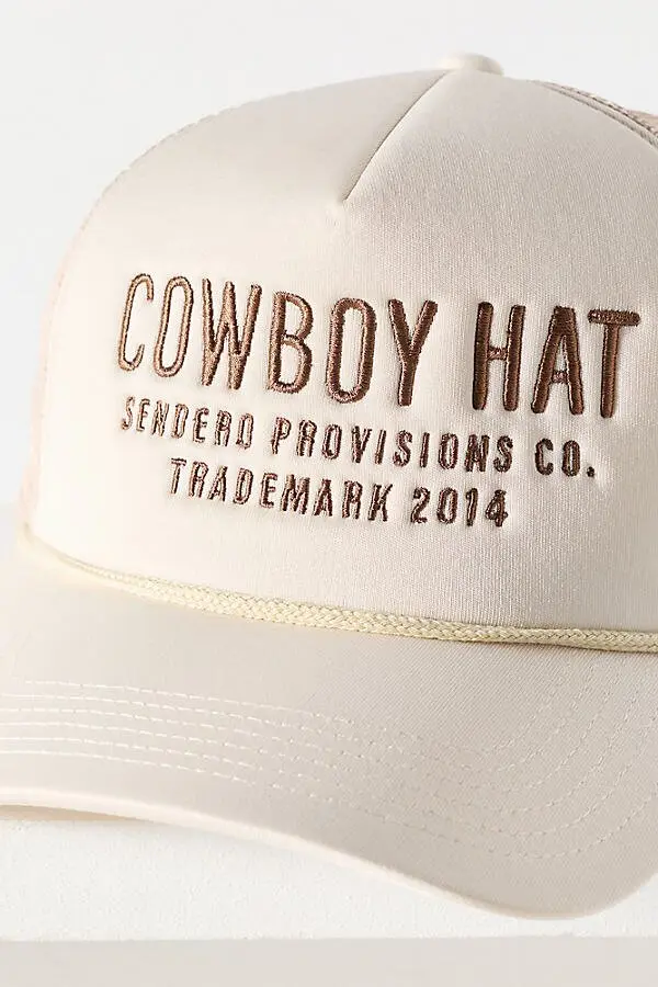 SENDERO PROVISIONS CO. Cowboy Trucker Hat - Cream