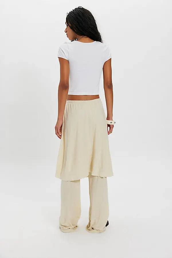 Free People Gauzy Knit Skants - Tofu