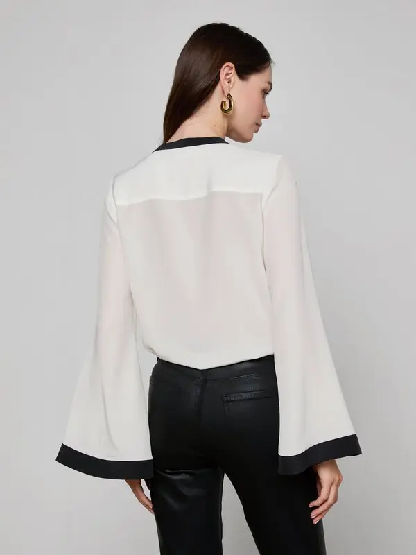 L'Agence Charlize Silk Blouse