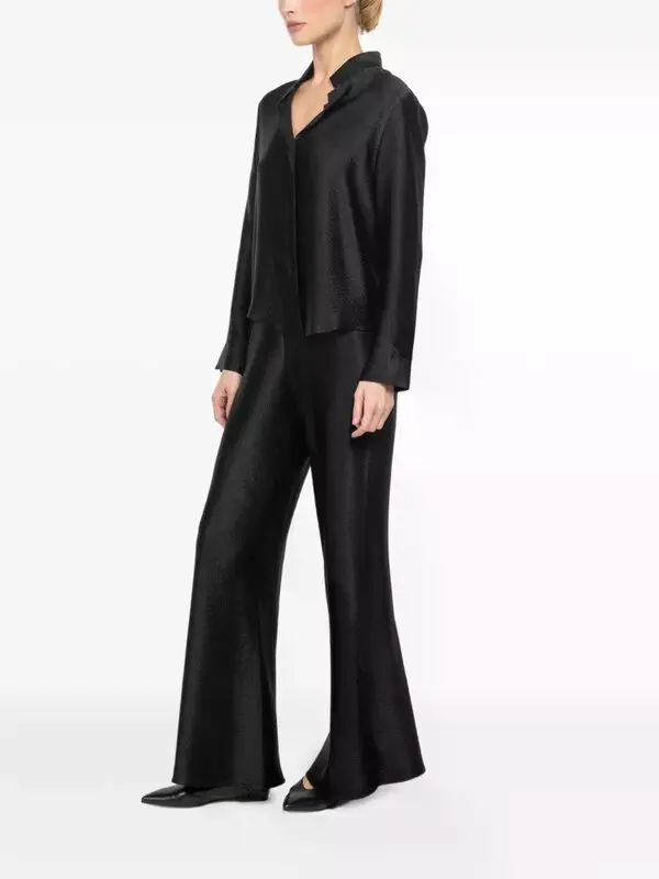 PETER COHEN Open Collar Long-sleeved Top