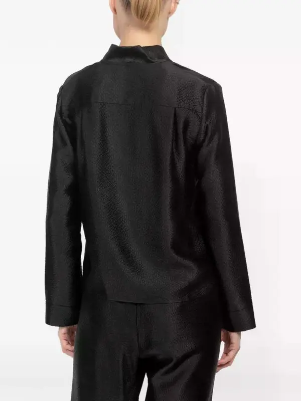 PETER COHEN Open Collar Long-sleeved Top