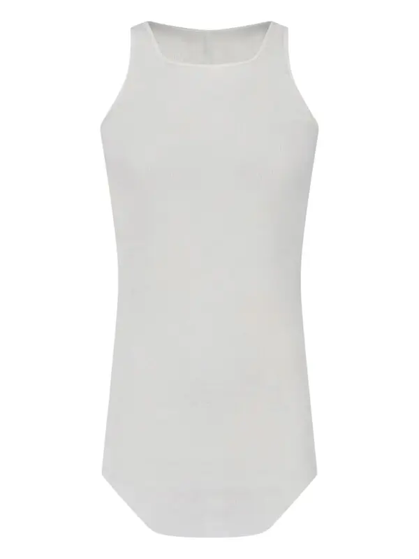 Rick Owens Ribbed Tank Top - White