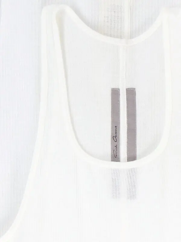 Rick Owens Ribbed Tank Top - White