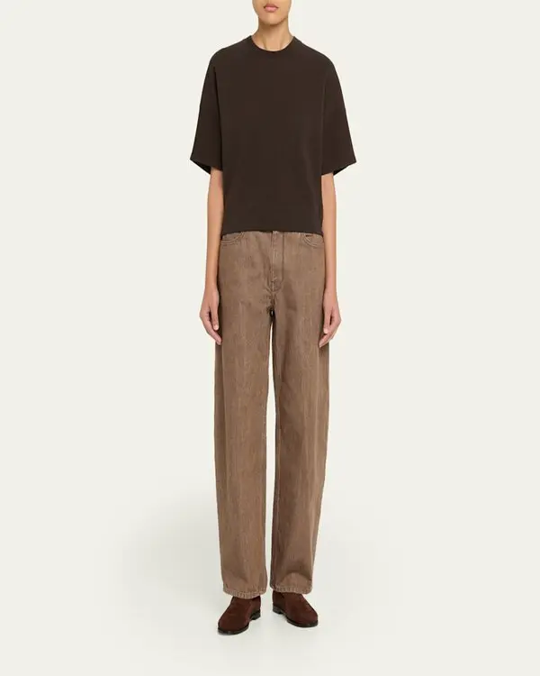 Ossou Rift Relaxed Boxy T-shirt - Loam