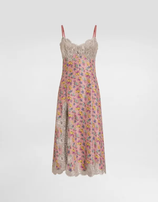 Dolce & Gabbana Floral-print Slip Dress - Multicolor