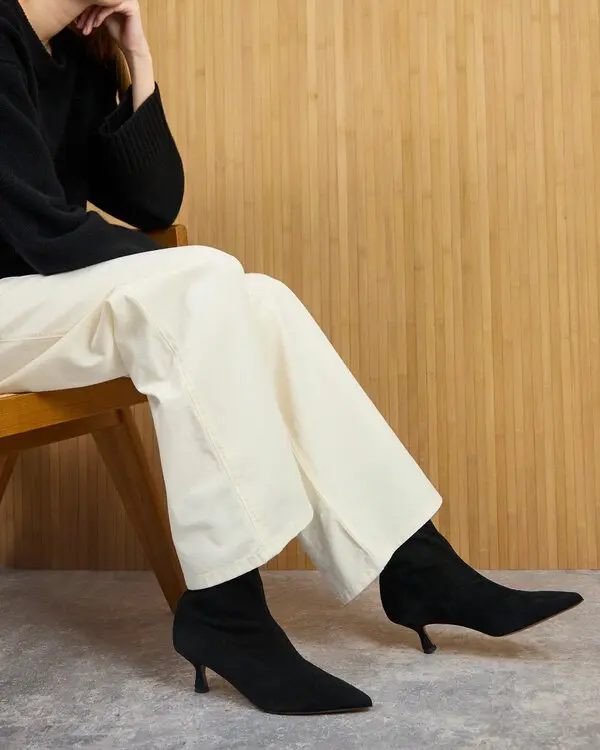 ATP ATELIER Cerone Suede Stretch Boots - Black
