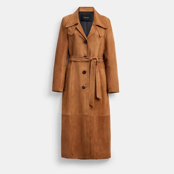COACH Suede Trench Coat