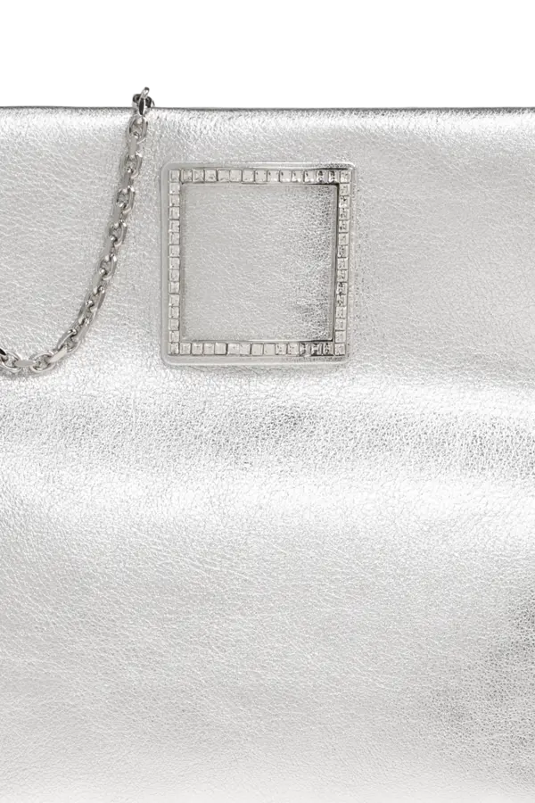 ROGER VIVIER Trompette Clutch Bag - Silver