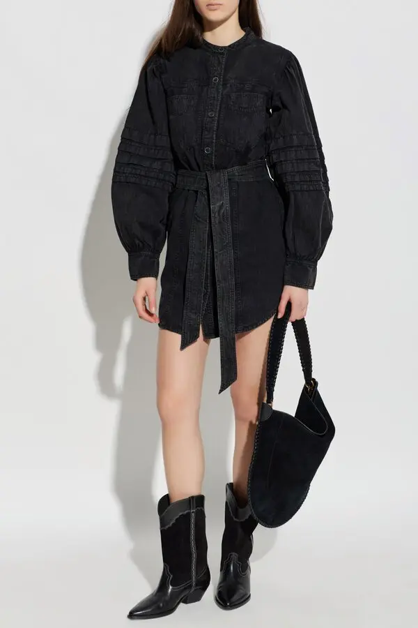 MARANT ETOILE Moe Denim Dress - Black