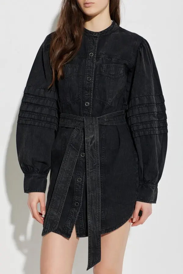 MARANT ETOILE Moe Denim Dress - Black