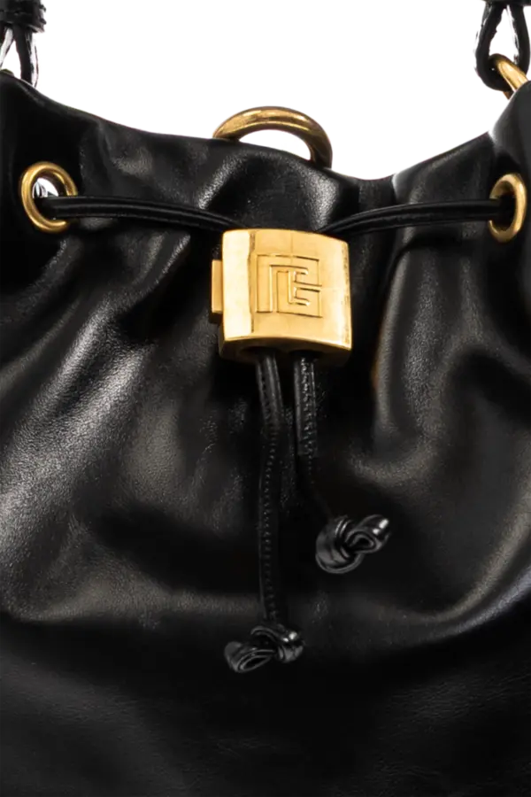 Balmain Leather Backpack - Black