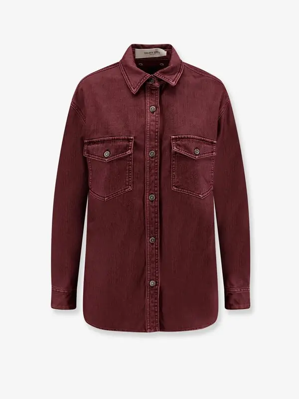 GOLDEN GOOSE Patty Cotton Shirt - Red