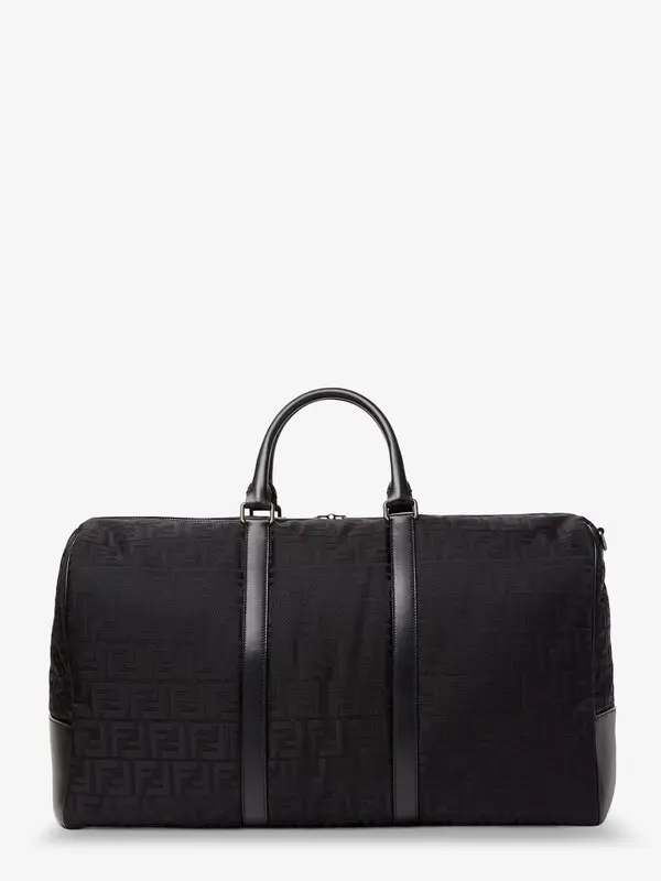 Fendi Ff Nylon Duffle Bag With Leather Inserts