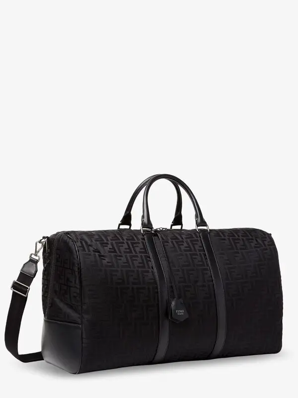 Fendi Ff Nylon Duffle Bag With Leather Inserts