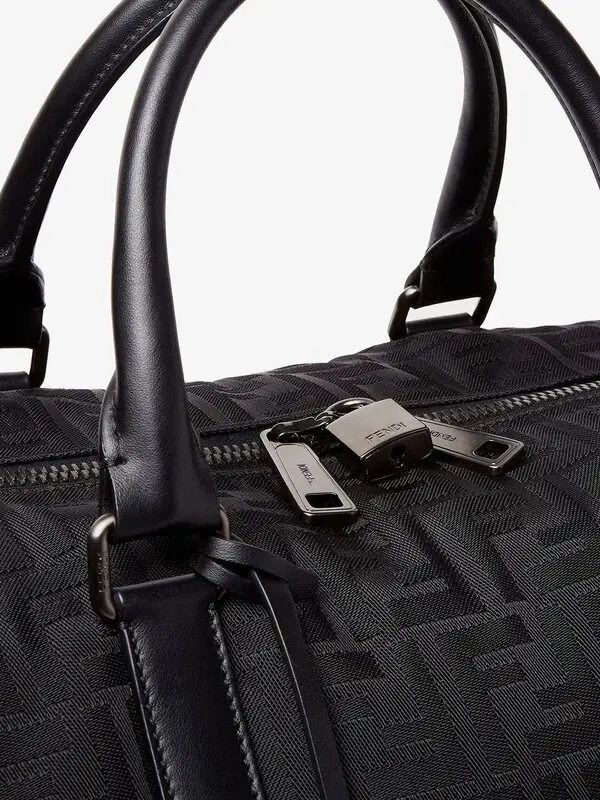Fendi Ff Nylon Duffle Bag With Leather Inserts