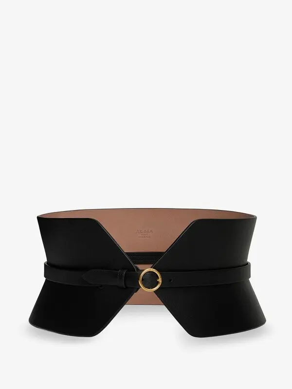 Alaïa Leather Bustier Belt - Black