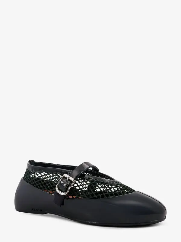 Alaïa Mesh And Rubber Ballerinas