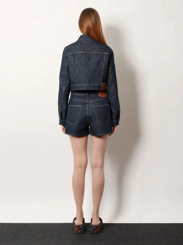 Fendi Padded Ff Motif Denim Jacket