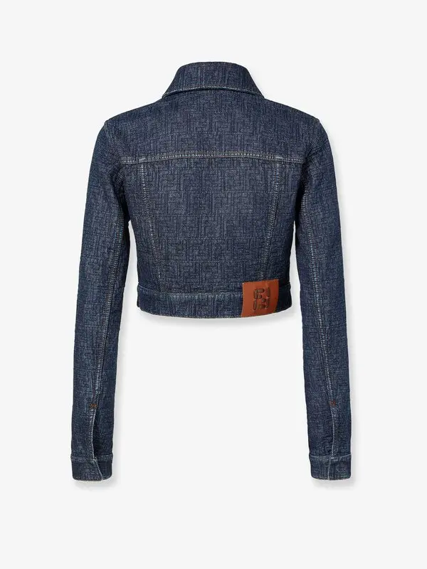 Fendi Padded Ff Motif Denim Jacket