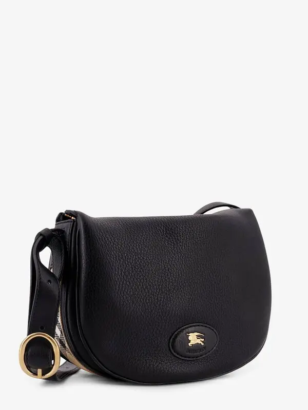 Burberry Hammered Leather Crossbody Bag With Logo