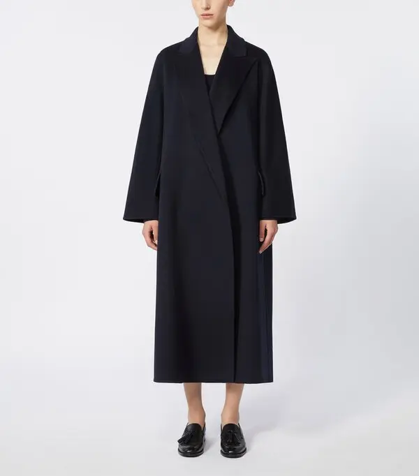 Max Mara Cashmere Wrap Coat - Blue