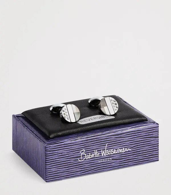 BABETTE WASSERMAN LONDON Rhodium-plated Rotary Cufflinks