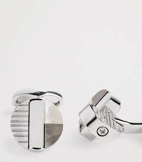 BABETTE WASSERMAN LONDON Rhodium-plated Rotary Cufflinks