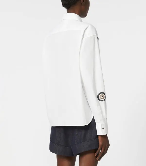 Max Mara Cotton Poplin Embroidered Shirt