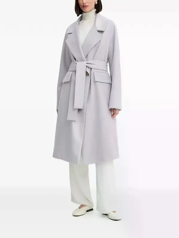 FORTE_FORTE Double-breasted Coat - Grey
