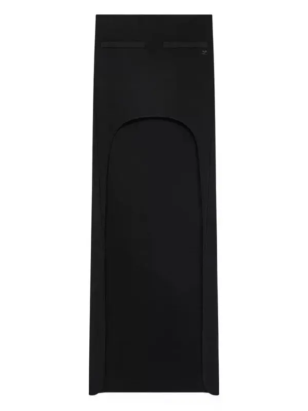 COURREGES Knitted Asymmetric Skirt - Black