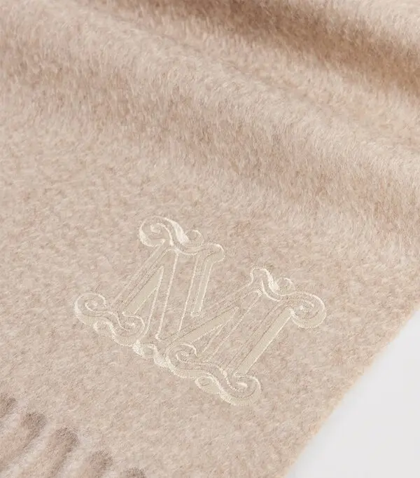 Max Mara Cashmere Monogram Scarf