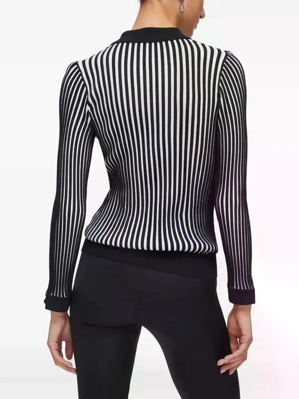 Liu Jo Half-zip Ribbed Top - Black