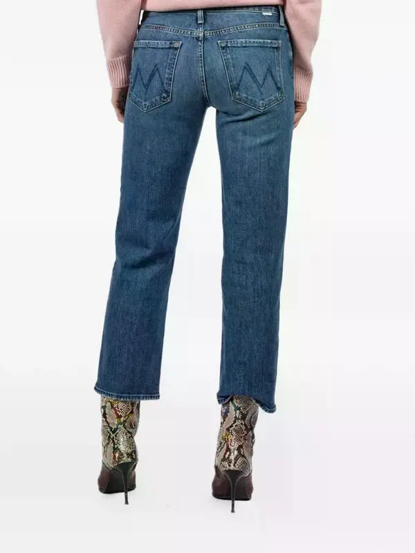 MOTHER Cropped Zip Jeans