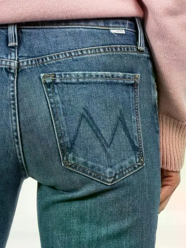 MOTHER Cropped Zip Jeans