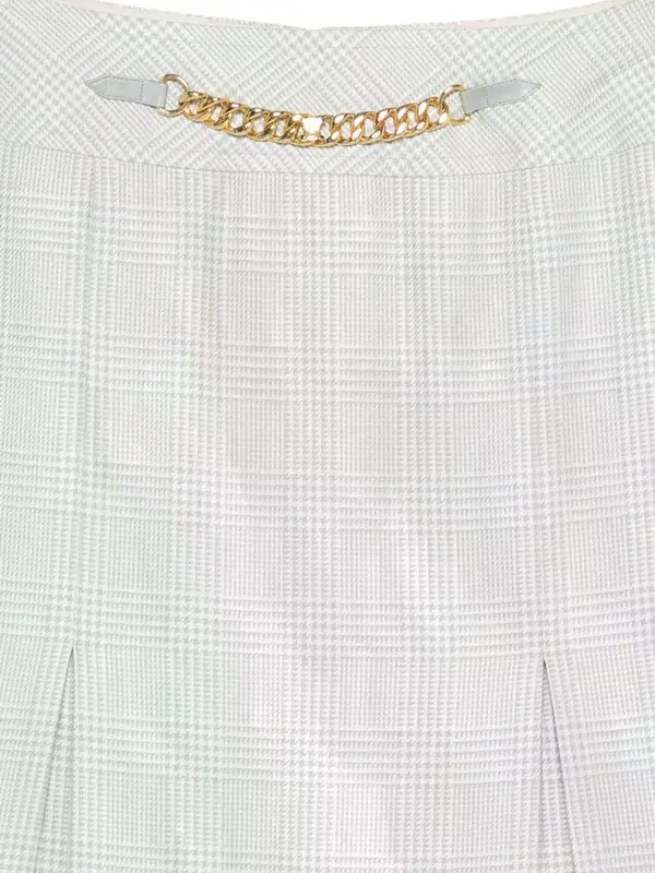 Celine Checked Wool Skirt