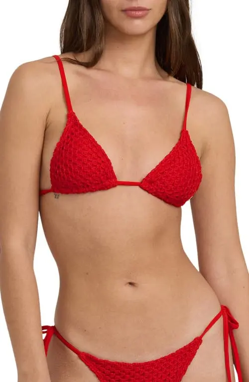 BILLABONG Twisted Tides Slider Triangle Bikini Top - Red Aloha