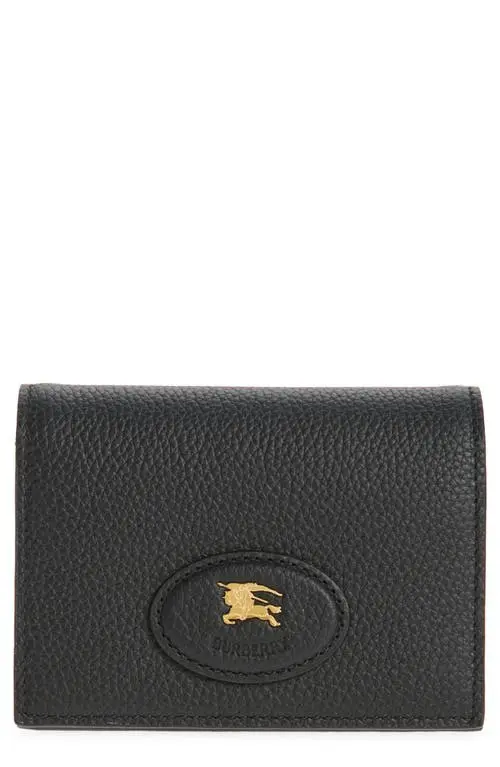 Burberry Bloomsbury Leather Bifold Card Holder - Black/black Calico