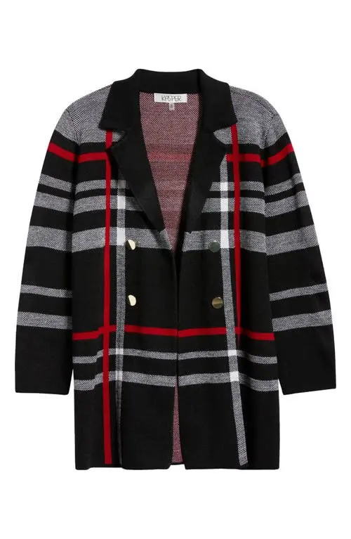 KASPER Plaid Coatigan